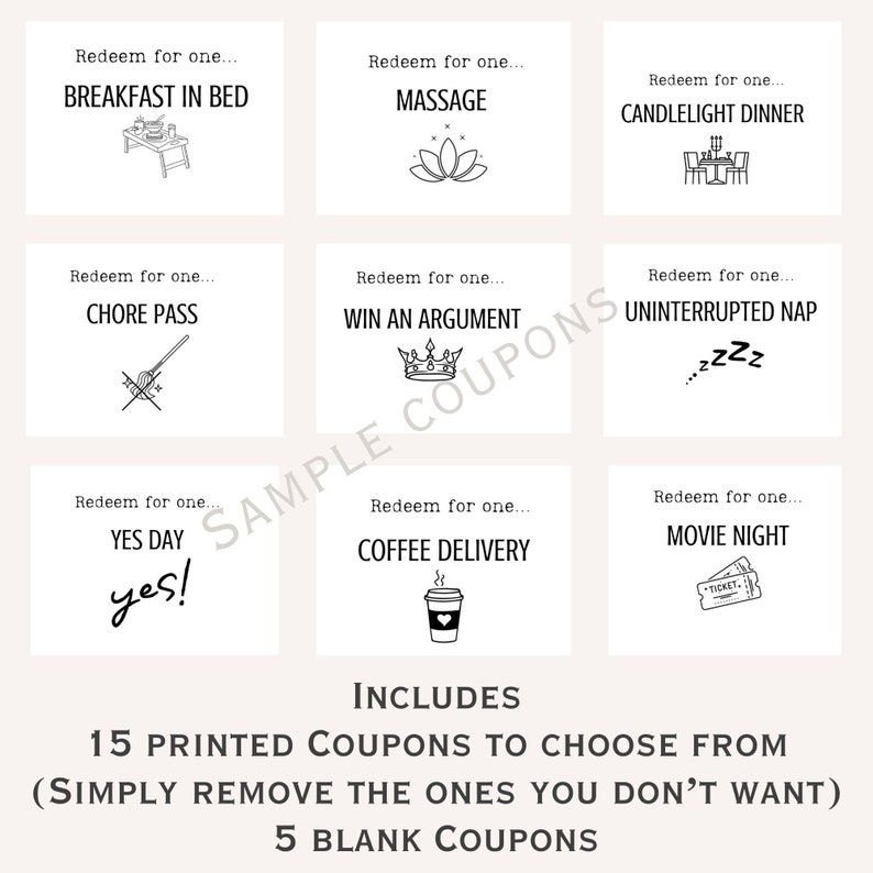 Love Coupon Box, Personalized Gift for Boyfriend, Husband, Wife ...