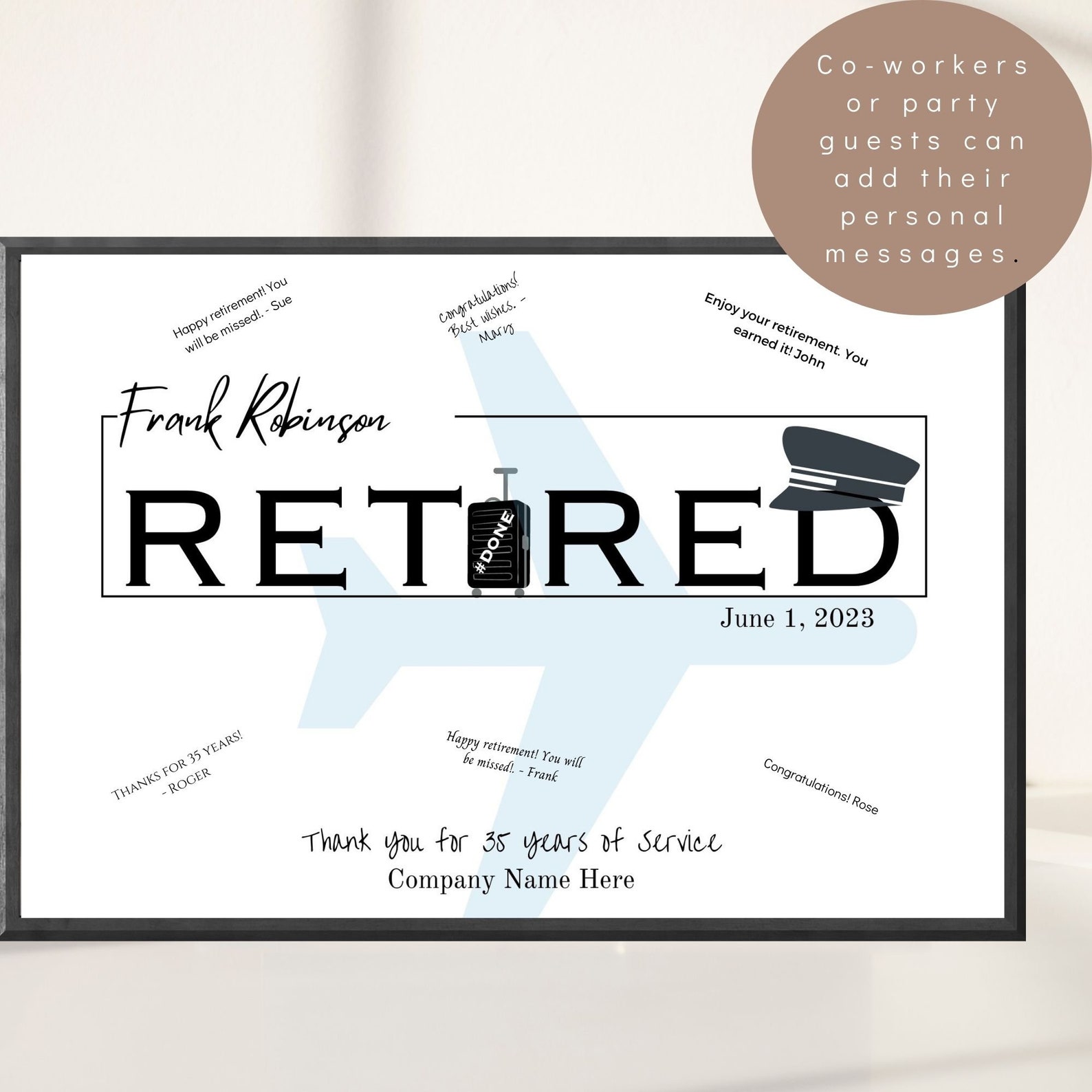 Retirement Gift for Pilot, Gift for Coworker Retirement Party ...