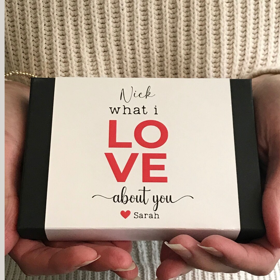 What I Love About You Box Set, Personalized Gift for Boyfriend, Husband ...