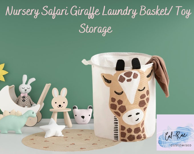 Giraffe Safari Jungle Nursery Laundry Basket/ Toy Storage Kids - Etsy