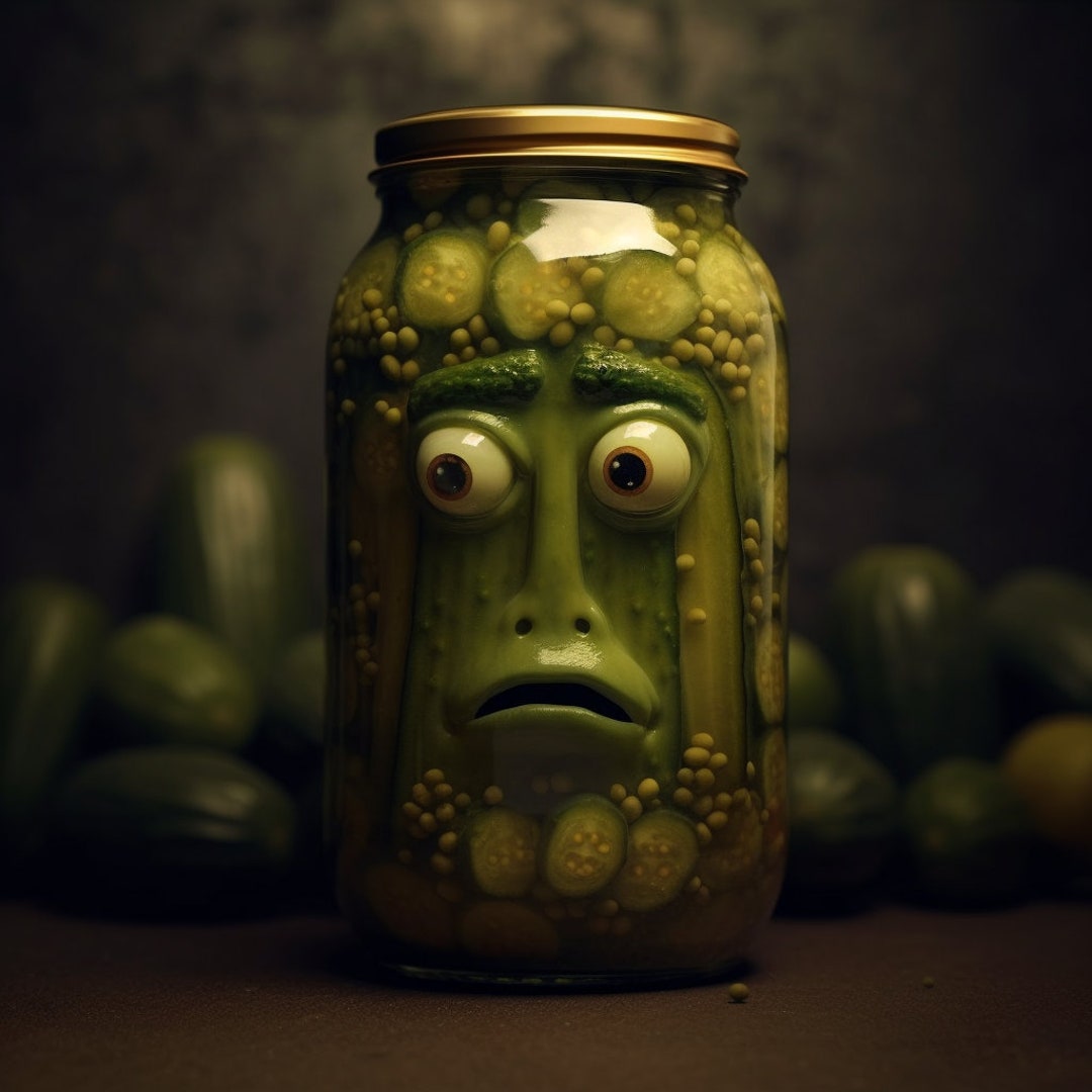 Worried Pickle Head - Etsy