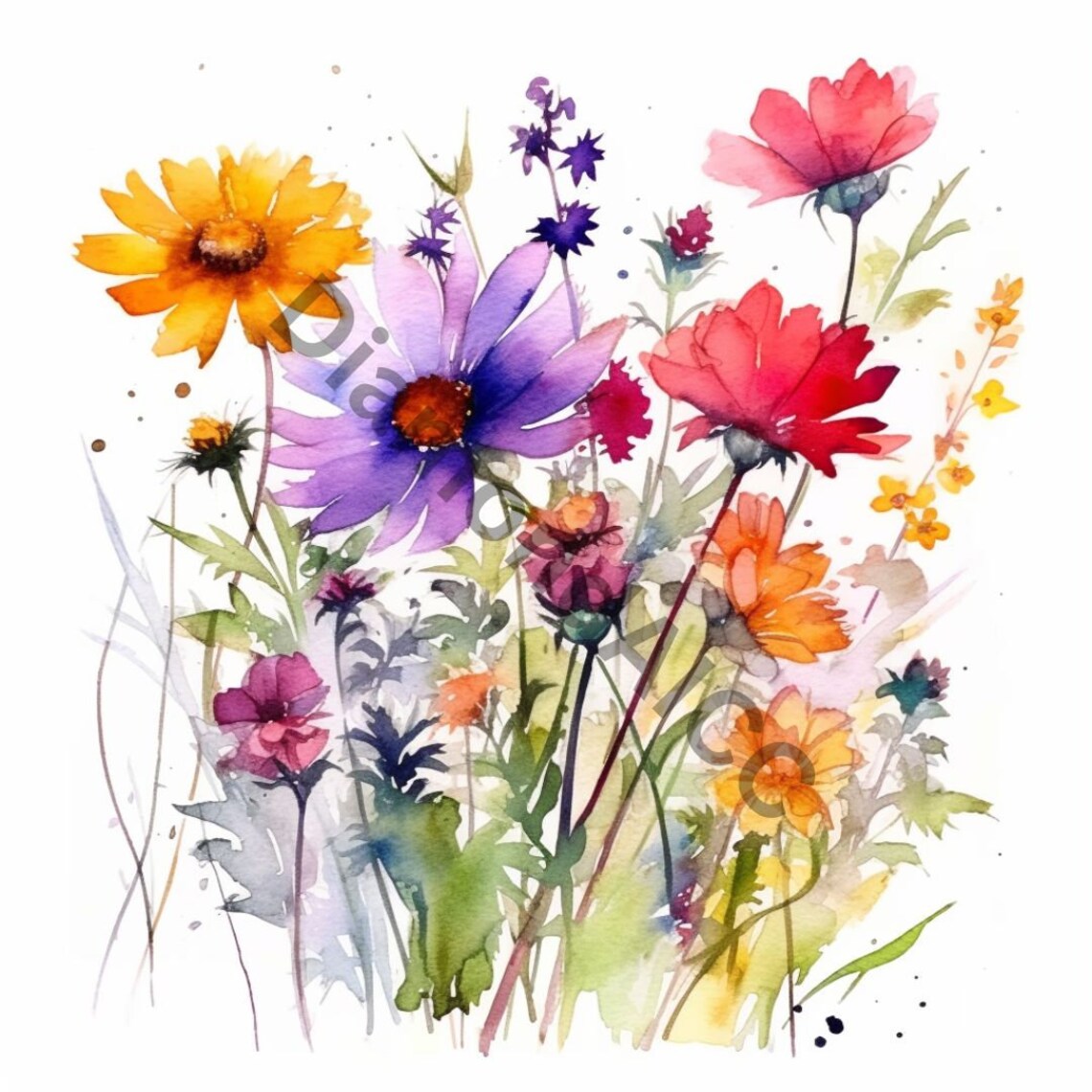 Wild Flower Clipart for Spring Clipart for Summer Floral Clipart - Etsy