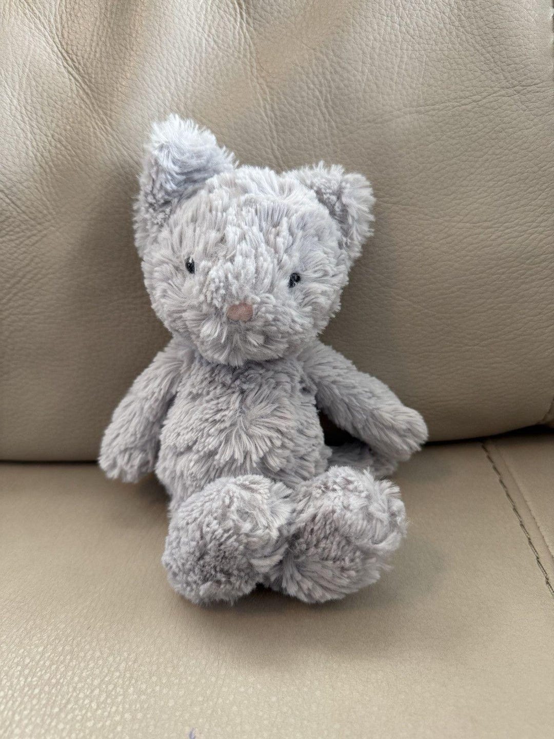 Jellycat Squiggle Kitty Cat Plush Grey Kitten Small Mini Baby Lovey ...