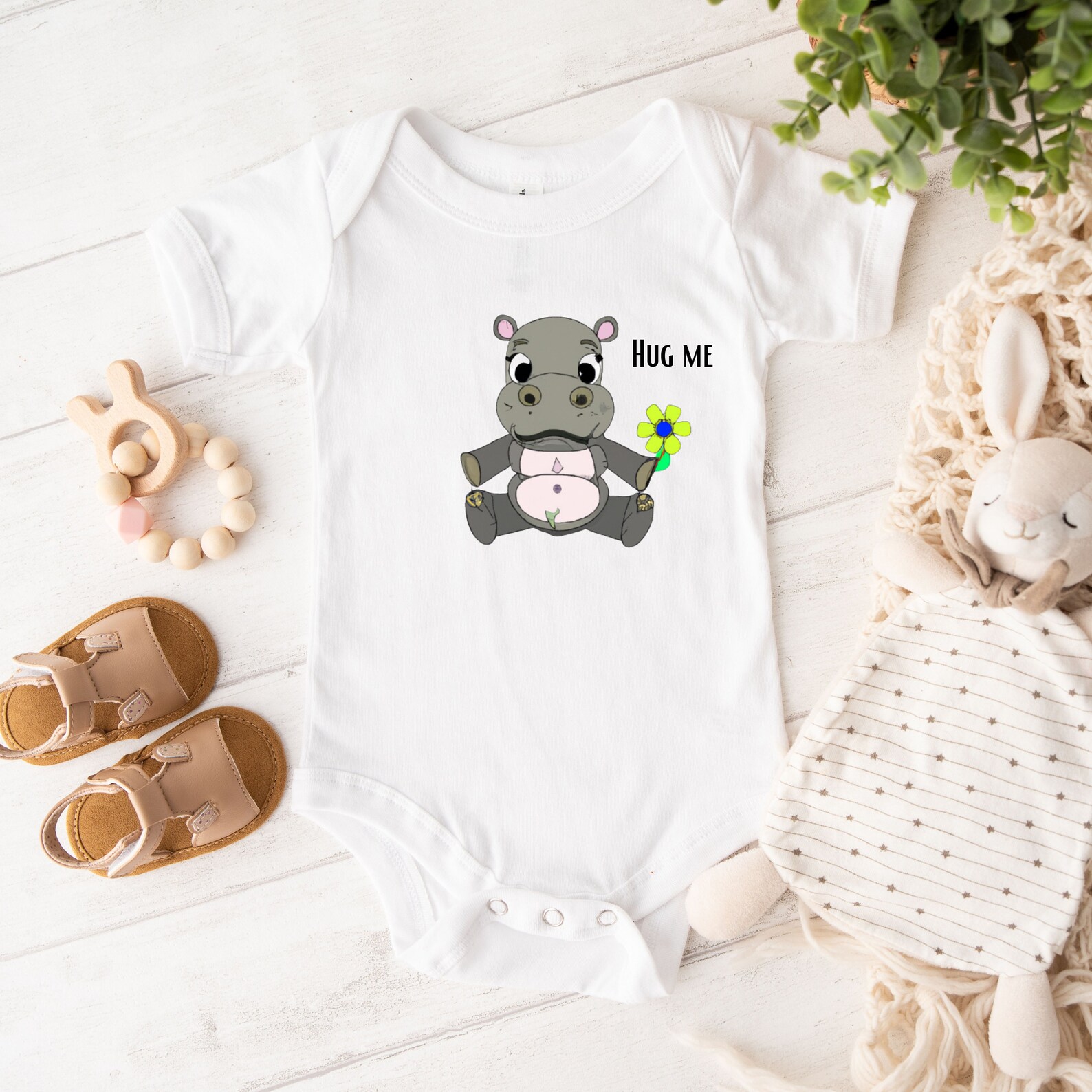 Zoo Shirt, Hippo Print Shirt, Hippo Shower Gift, Hug Me Baby Onesie ...