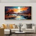 Abstract River Landscape Oil Painting on Canvas Large Wall - Etsy