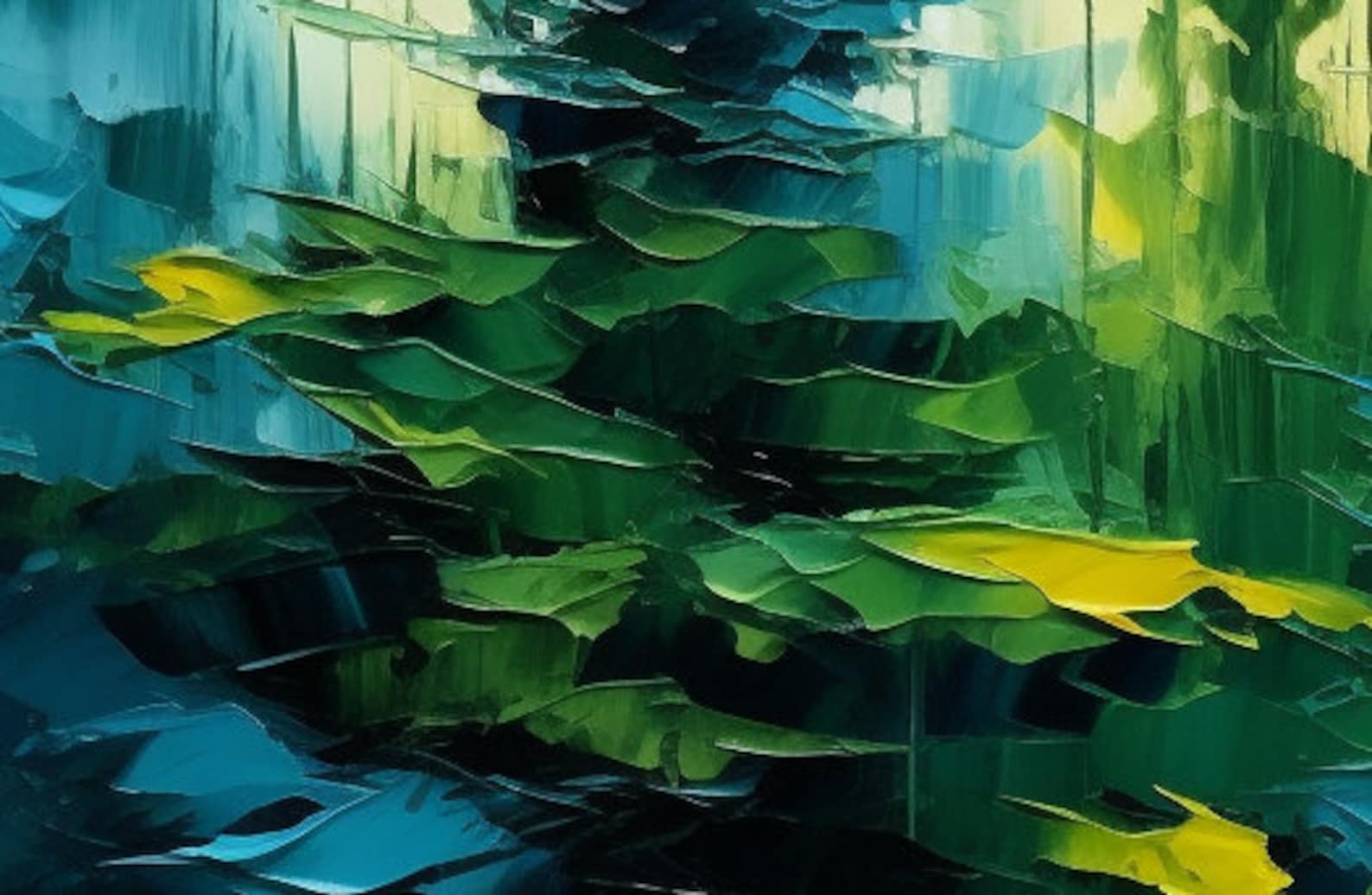 Abstract Forest Oil Painting on Canvas, Large Wall Art, Custom Painting ...