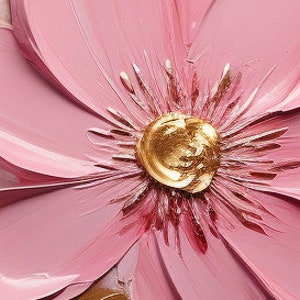 Large Abstract Flower Oil Painting on Canvas, Canvas Wall Art Original ...