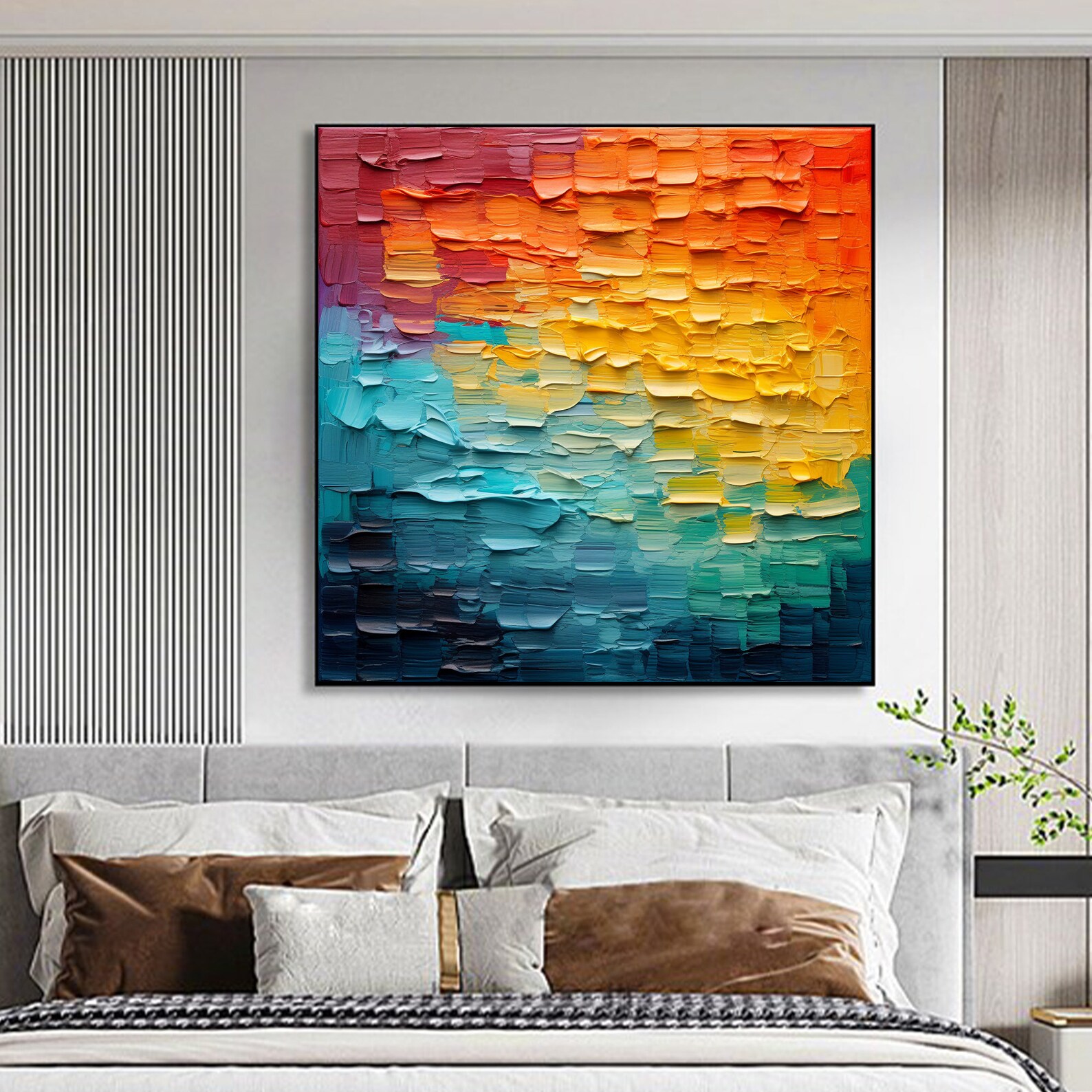 Minimalist Texture Oil Painting on Canvas Large Wall Art - Etsy