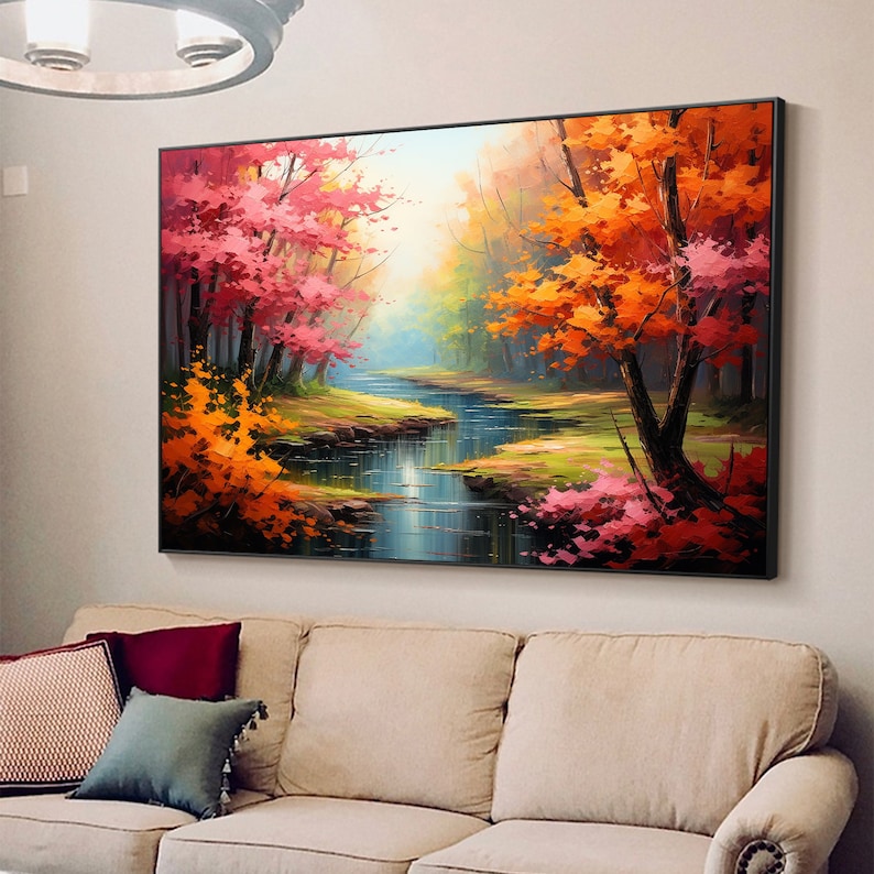 Abstract Nature Landscape Oil Painting on Canvas Large Wall - Etsy