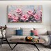 Abstract Blossom Flower Oil Painting on Canvas, Large Wall Art ...