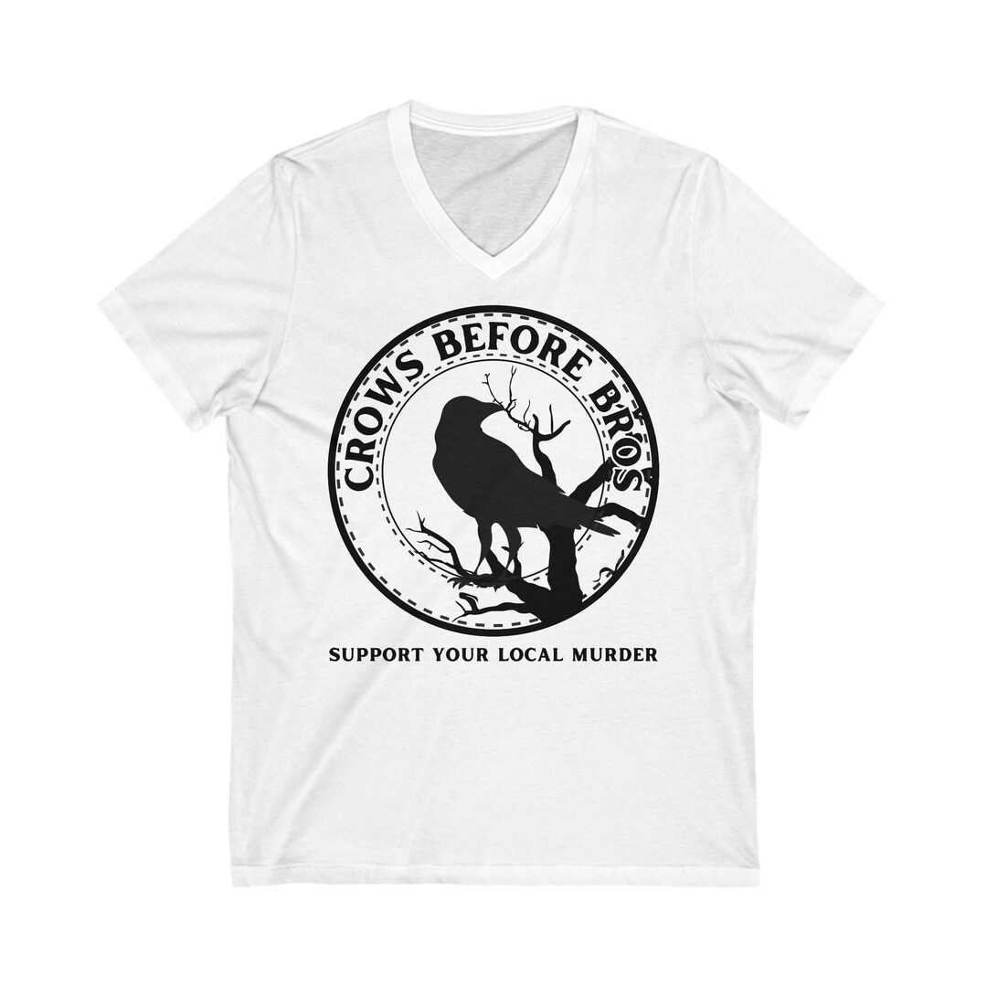 V-neck Tee, Crows Before Bros, Murder of Crows Shirt, Gothic Raven Tee ...