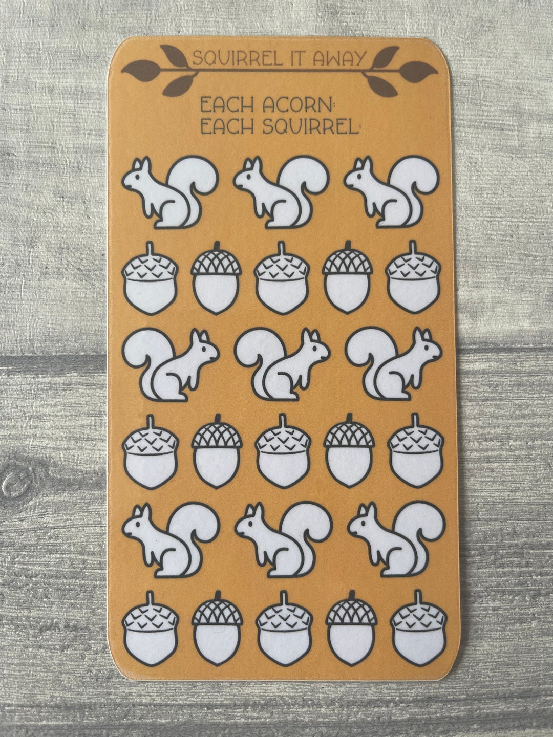 Squirrel It Away Savings Tracker Cash Envelope Autumn/fall - Etsy