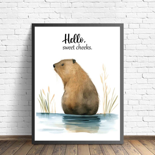 Beaver Print - Etsy