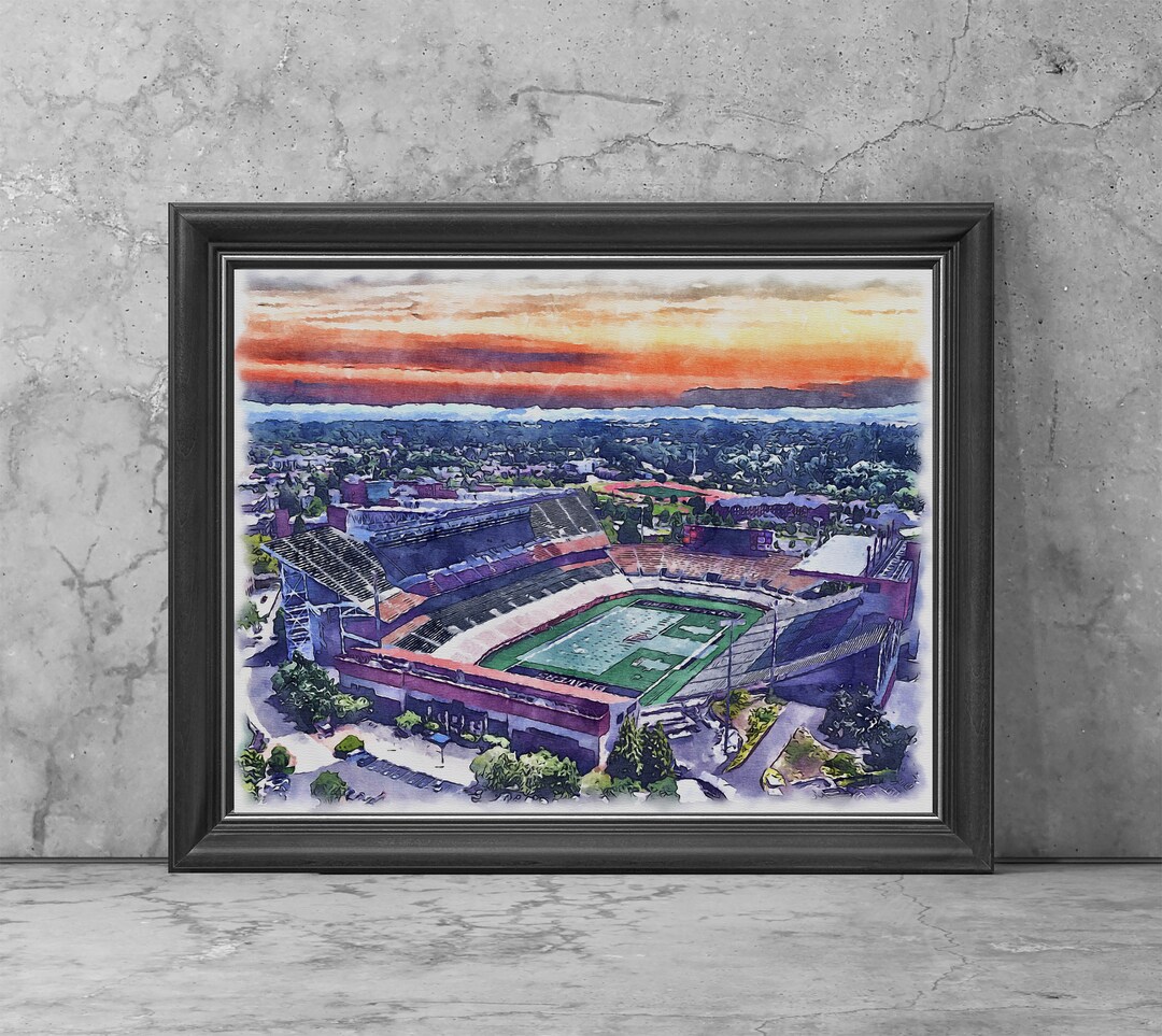 Reser Stadium Art Print Poster, Corvallis Oregon Football Fan Team ...