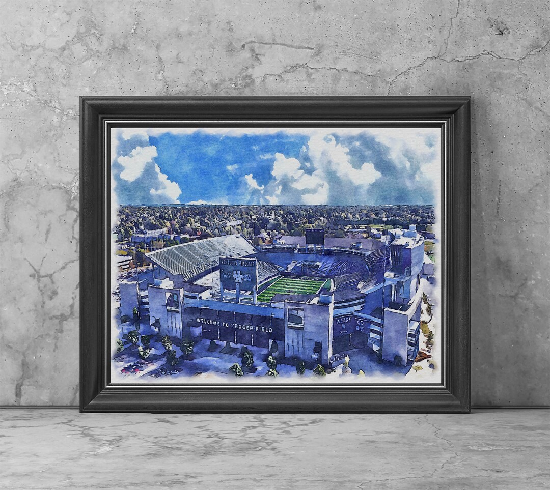 Kroger Field Art Print Poster, Lexington Kentucky Football Fan Team ...