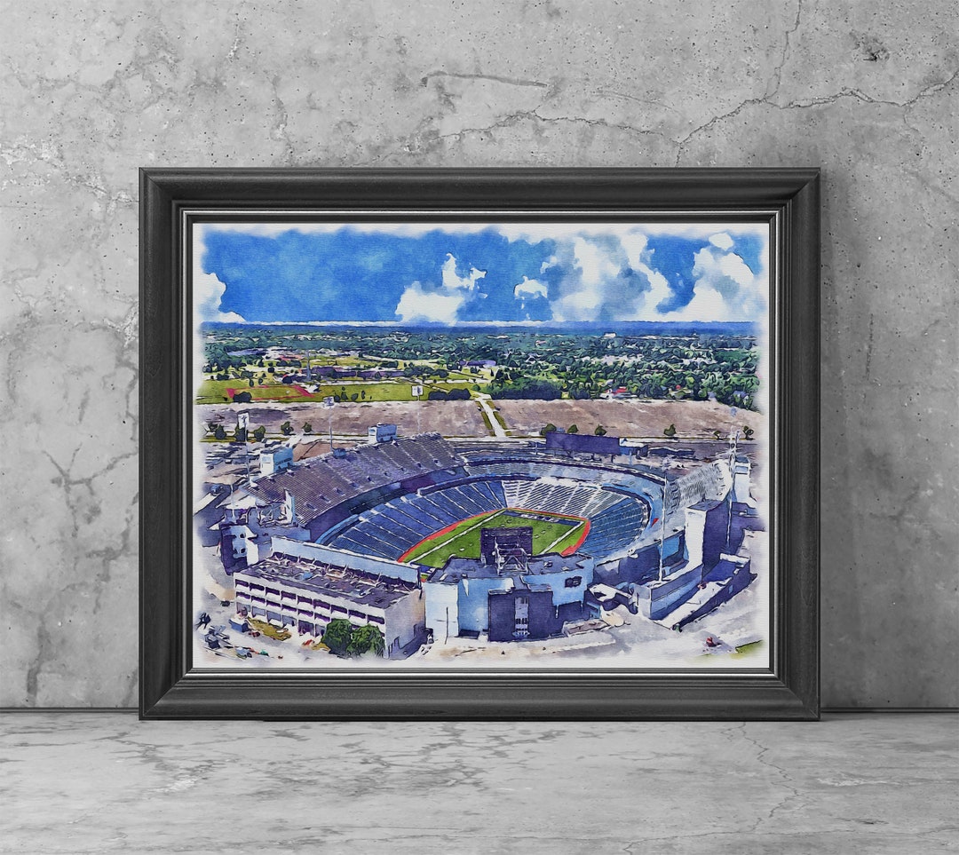 Highmark Stadium Print Poster, New York Football Fan Team Watercolor ...