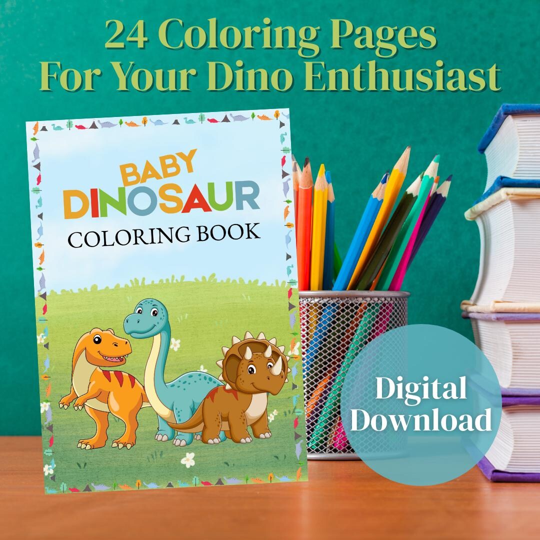 Baby Dinosaur Coloring Book PDF – Printable Dinosaur Coloring Pages for ...