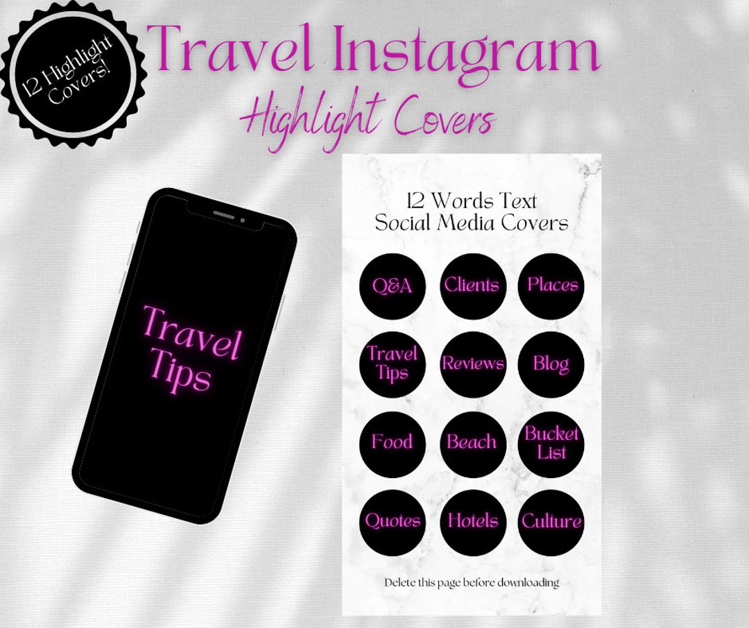 Travel Instagram Highlight Covers | Highlight Covers for Travel Agents ...