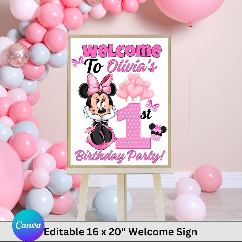 Minnie Mouse Party Signs - Etsy