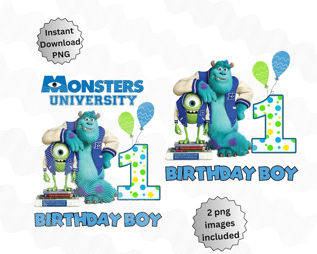 1st Birthday Monsters Inc Png, Birthday Boy Monsters University Png ...