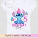 Stitch 5th Birthday PNG, Birthday Girl Stitch Digital Image, Lilo and ...