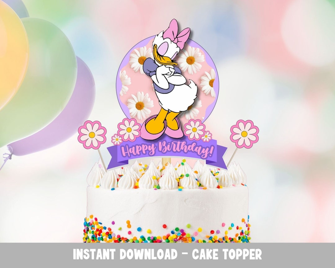 Daisy Cake Topper Digital Download, DIY Cake Topper Daisy Duck, Cake ...