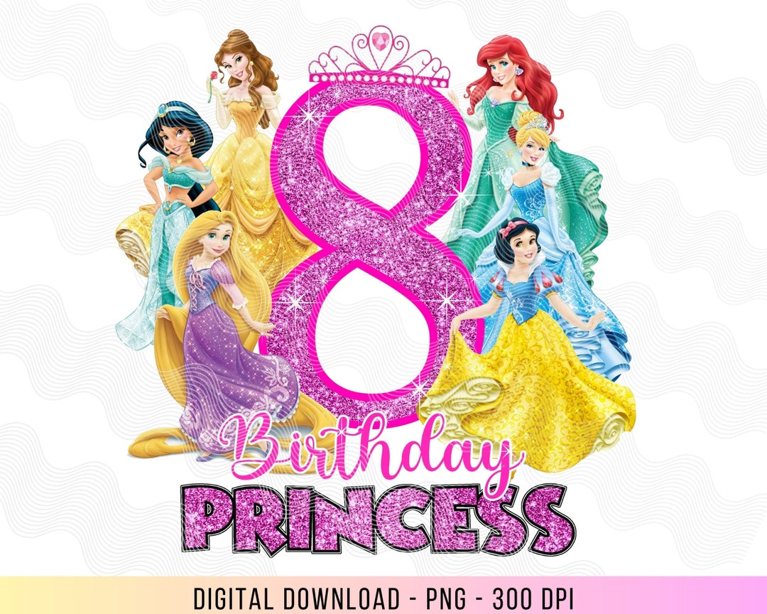 Princess Birthday Shirt PNG, Birthday Princess Iron On, Happy Birthday ...