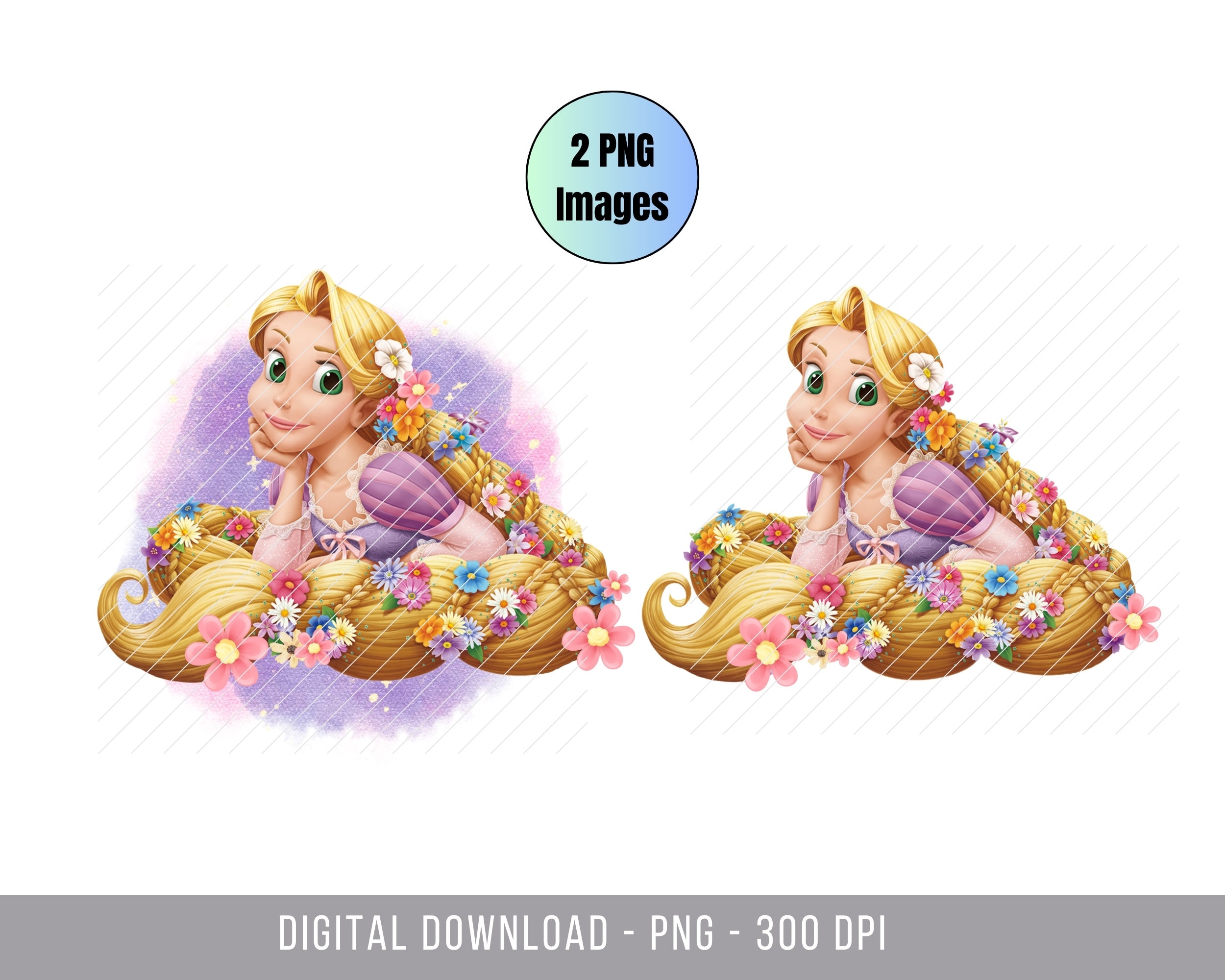 Rapunzel PNG Tangled Clip Art Princess Clipart Tangled - Etsy UK
