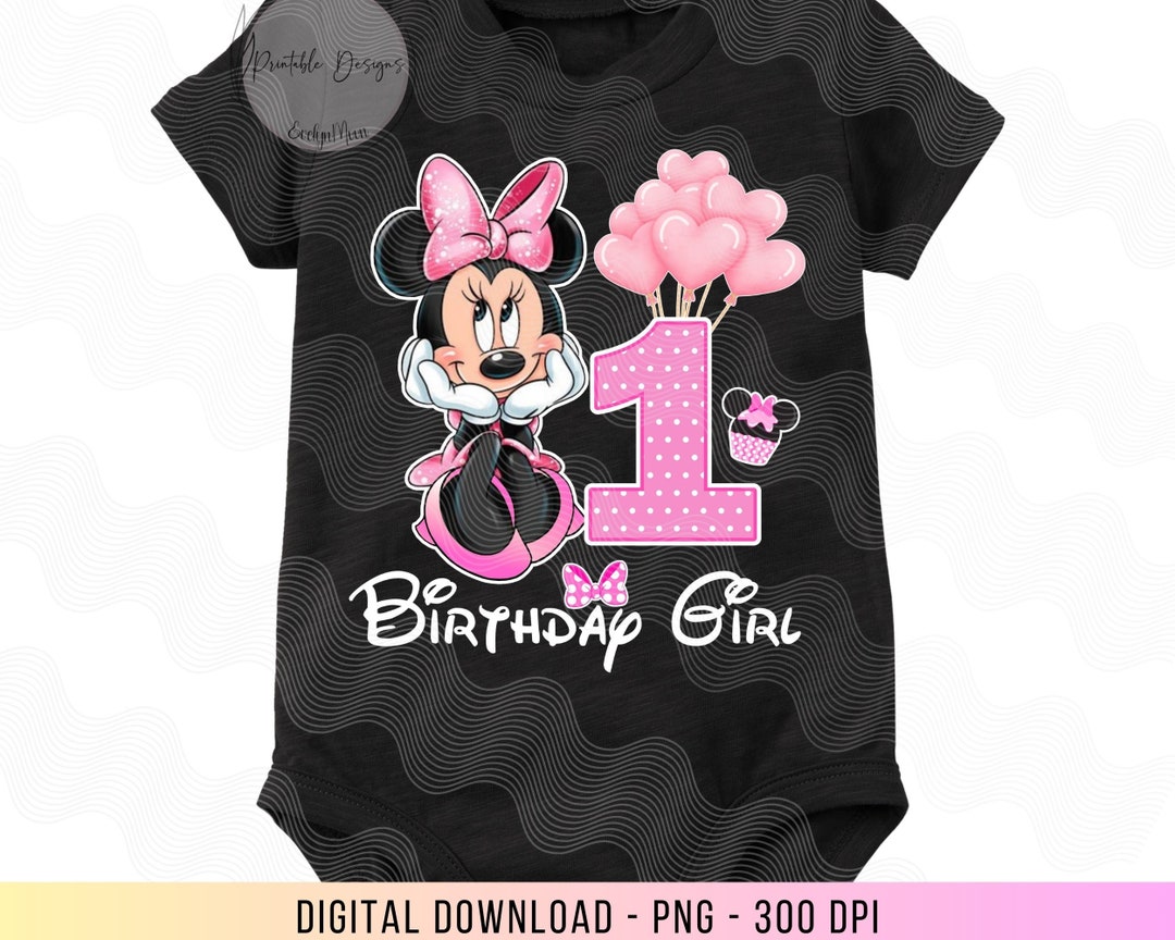 1st Birthday Minnie Mouse PNG, 1st Birthday Mouse, Minnie Birthday 1 ...