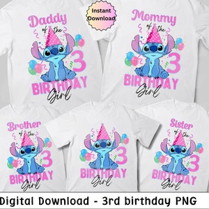 Stitch 3rd Birthday PNG, Family 3rd Birthday PNG Images, Family ...