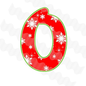 Christmas Theme PNG Numbers for Sublimation Snowflake Birthday Numbers ...