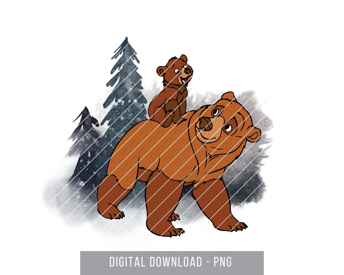 Brother Bear Png, Wall Art Png, Digital Download Clip Art, Brother Bear ...