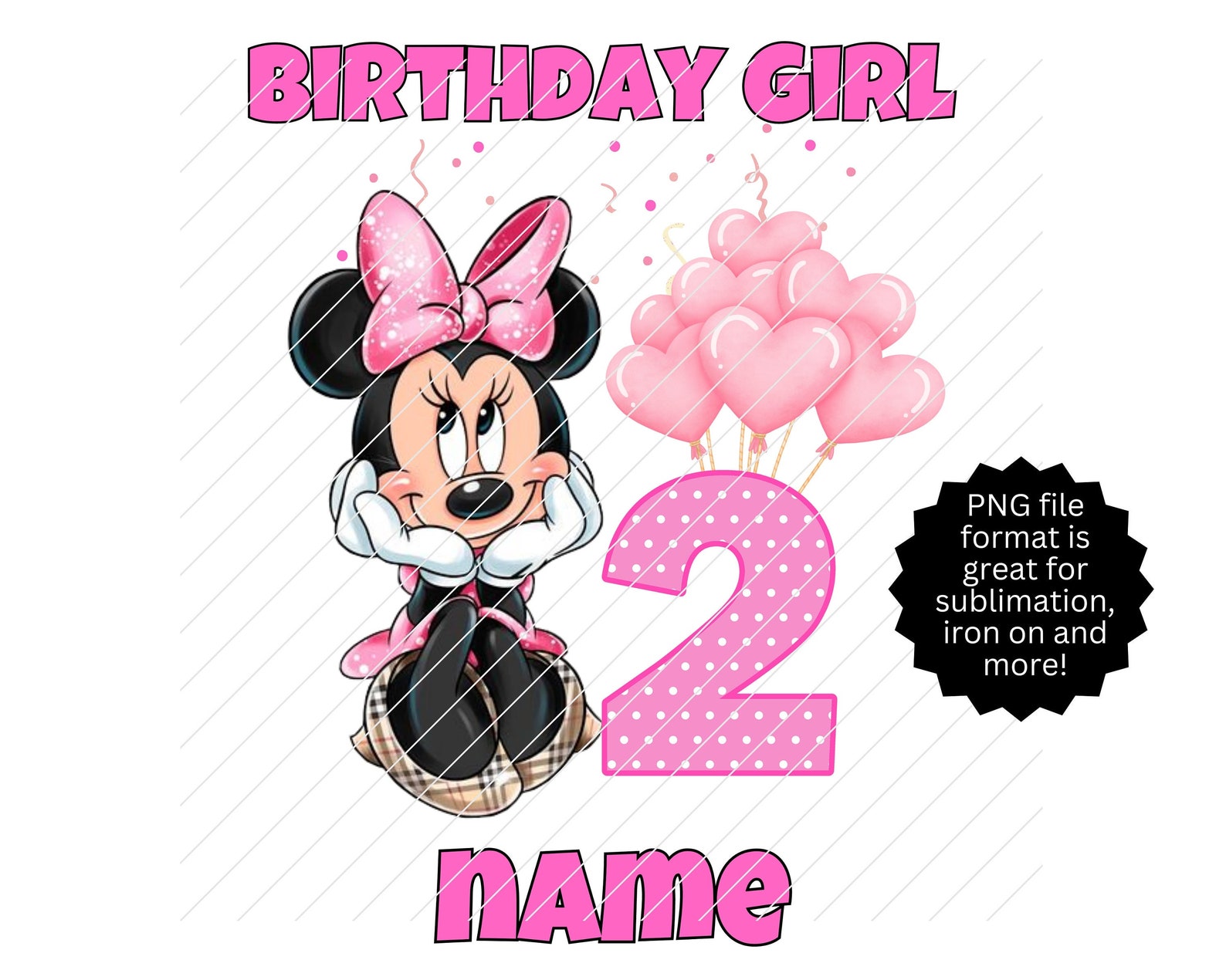 2nd Birthday Minnie Mouse Birthday Png 2nd Birthday PNG - Etsy