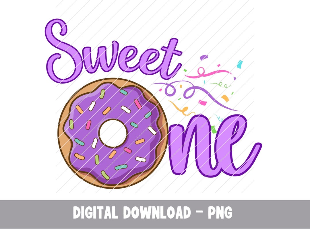 Sweet One Donut Png for Birthday Girl, 1st Birthday Donut Png ...