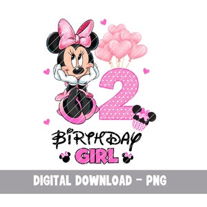 2nd Birthday Minnie Mouse Birthday Png, 2nd Birthday PNG, Minnie ...