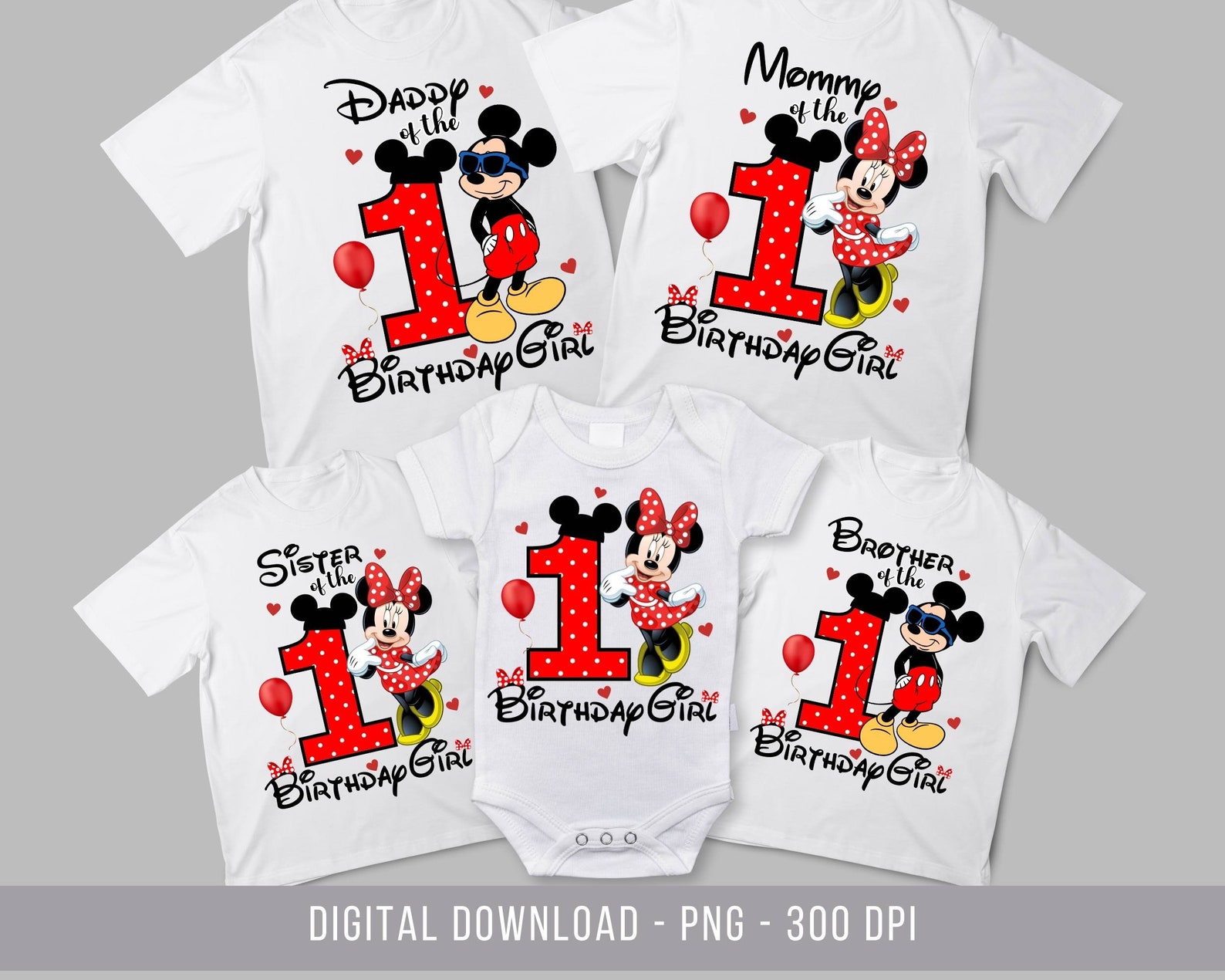 1st Birthday Minnie Family Shirts, Matching Family Shirts Minnie ...