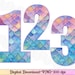 Mermaid Numbers Png, Numbers for Sublimation, Birthday Numbers PNG ...