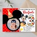 Mickey 3rd Birthday Photo Invitation, Mickey Birthday Invitation ...