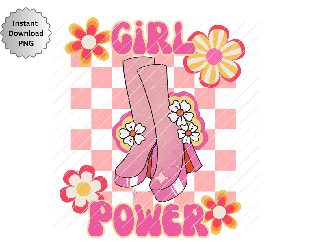 Retro Girl Power Hippie Flower Power Iron on Heat Transfer - Etsy