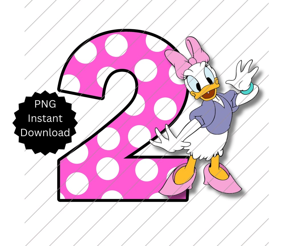 2nd Birthday Daisy Duck Png, 2nd Birthday PNG, Daisy Birthday Graphic ...