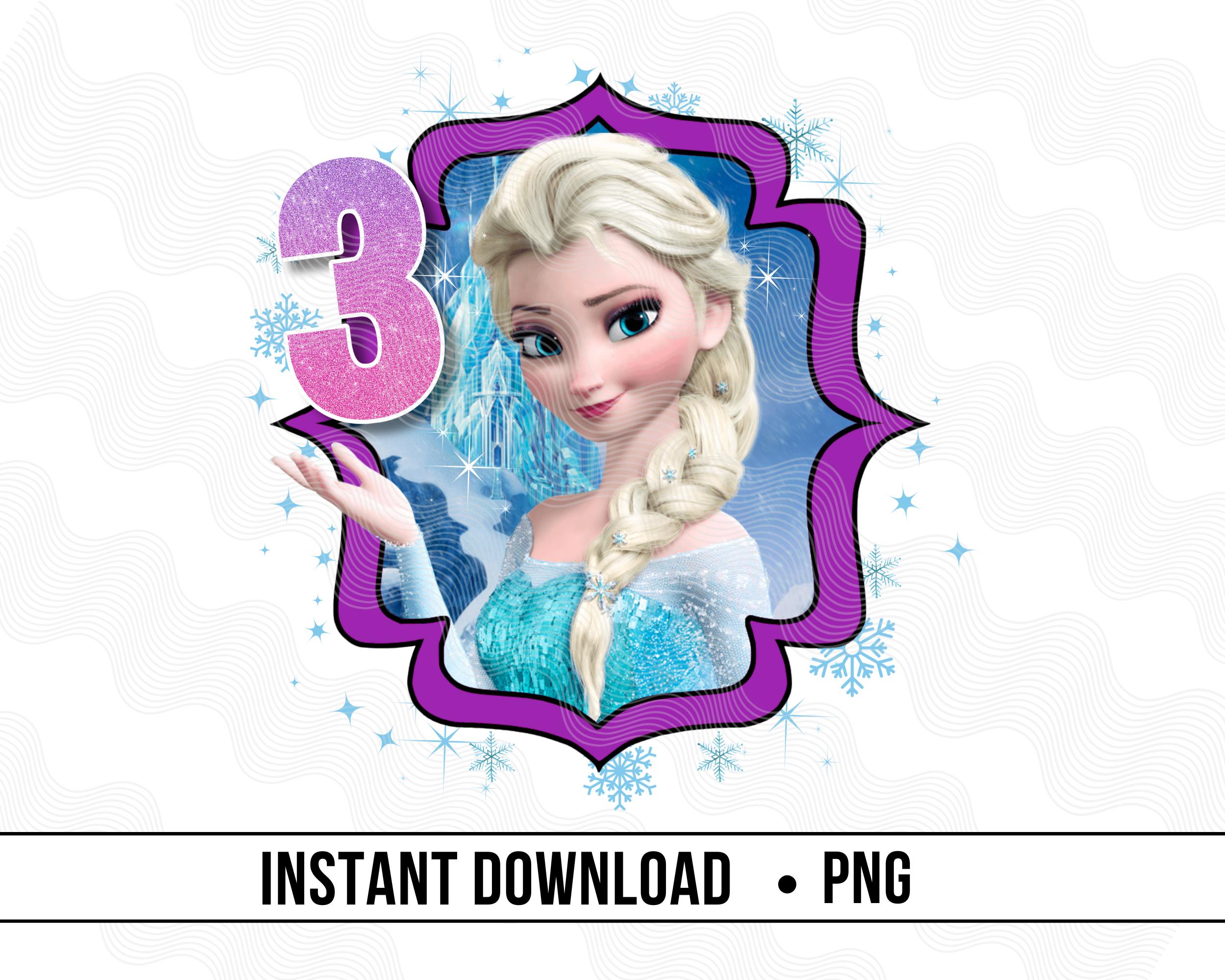 Frozen 3rd Birthday PNG, Magic Kingdom Princess 3rd, Happy Birthday 3 ...