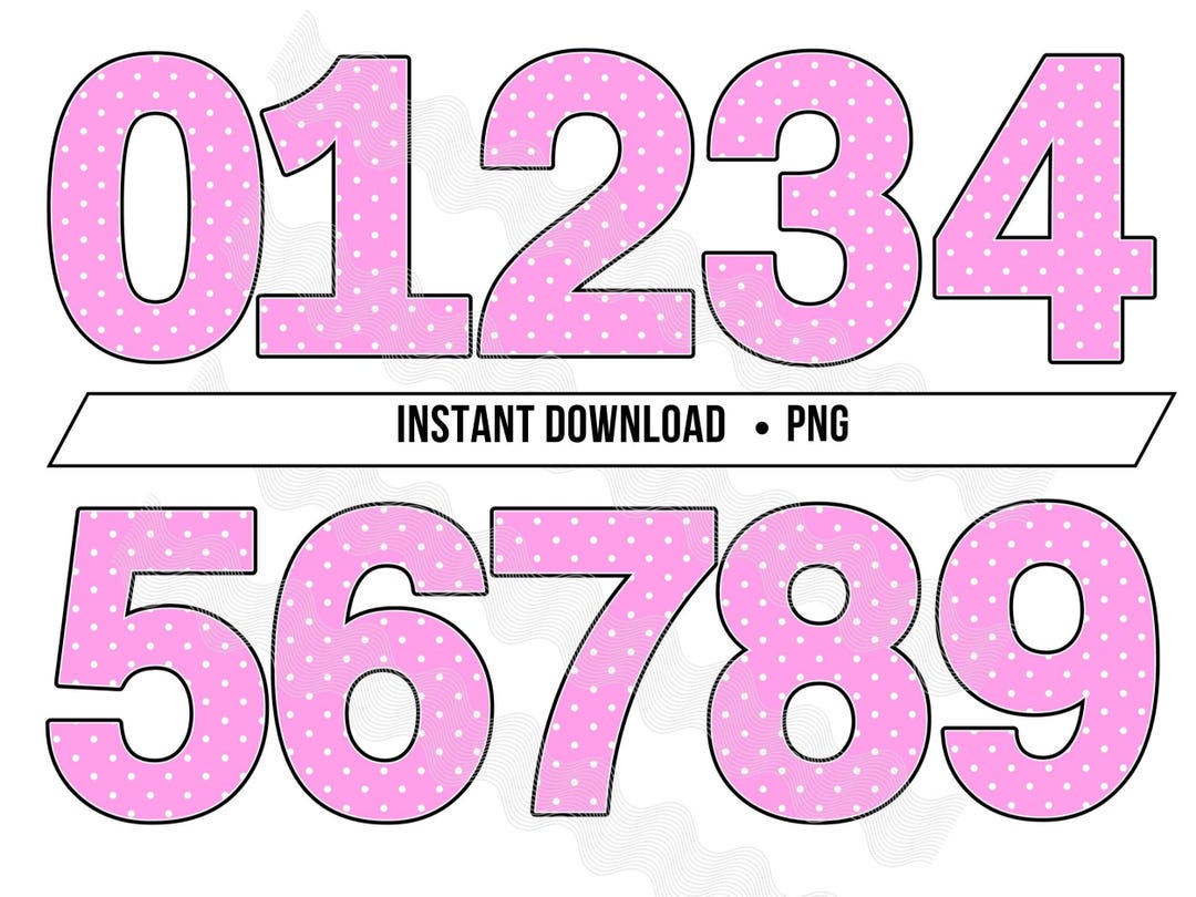 Pink Minnie Numbers PNG 0-9 Digital Download - Etsy