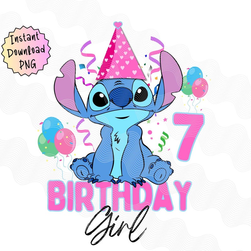 Happy Birthday Stitch Image - Etsy