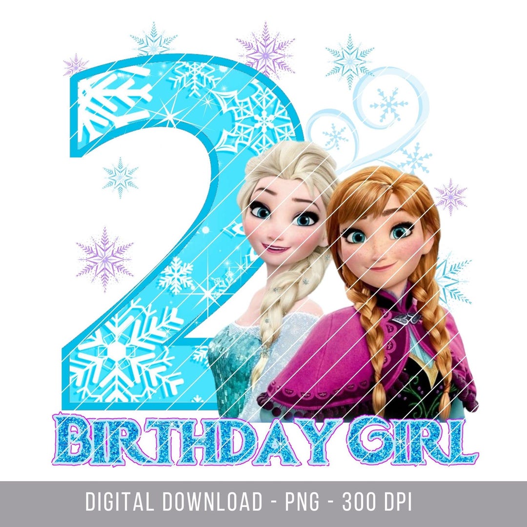 Frozen 2nd Birthday Iron On, 2nd Birthday Shirt PNG, Magic Kingdom ...