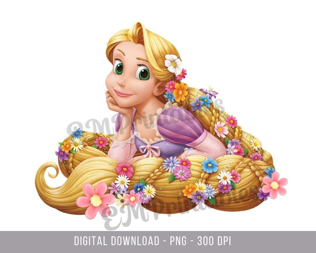 Rapunzel PNG, Tangled Clip Art, Princess Clipart, Tangled Sublimation ...