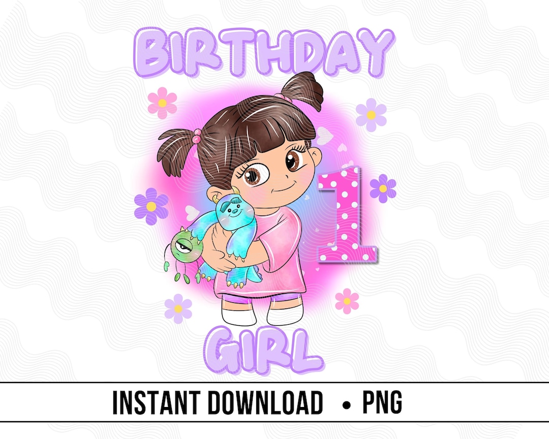 1st Birthday Boo Monsters Inc PNG, Monster Inc Birthday Girl, Iron on ...