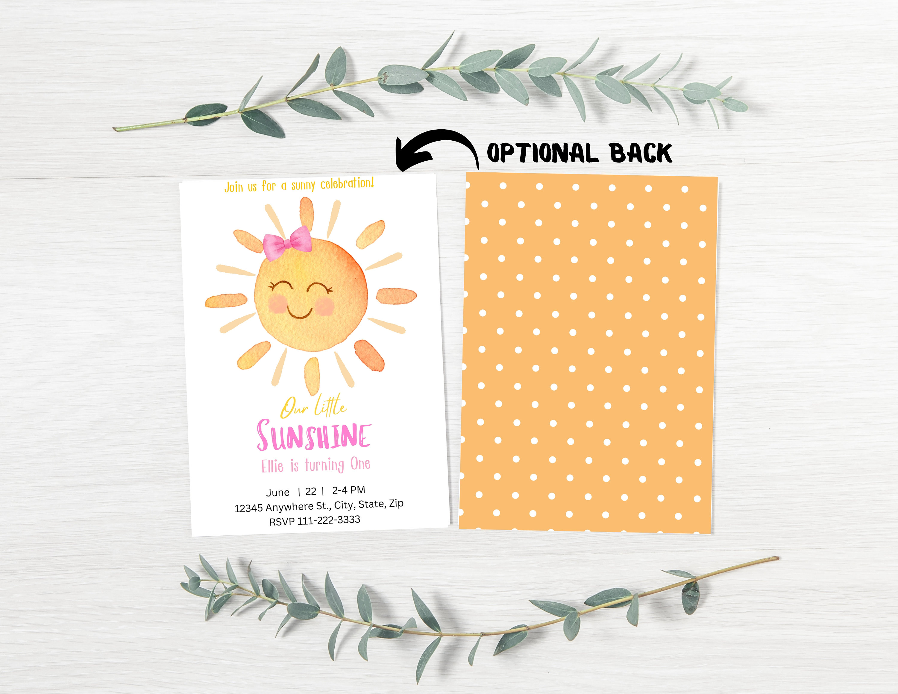 Little Sunshine Birthday Invitation Printable Invitation Sun - Etsy