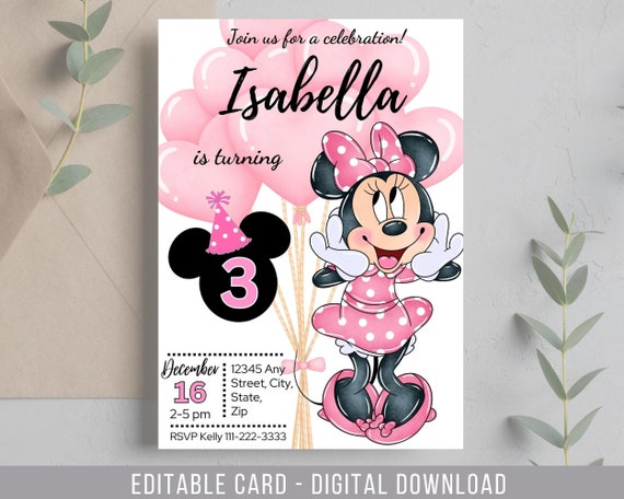 Invitaciones De Minnie Mouse