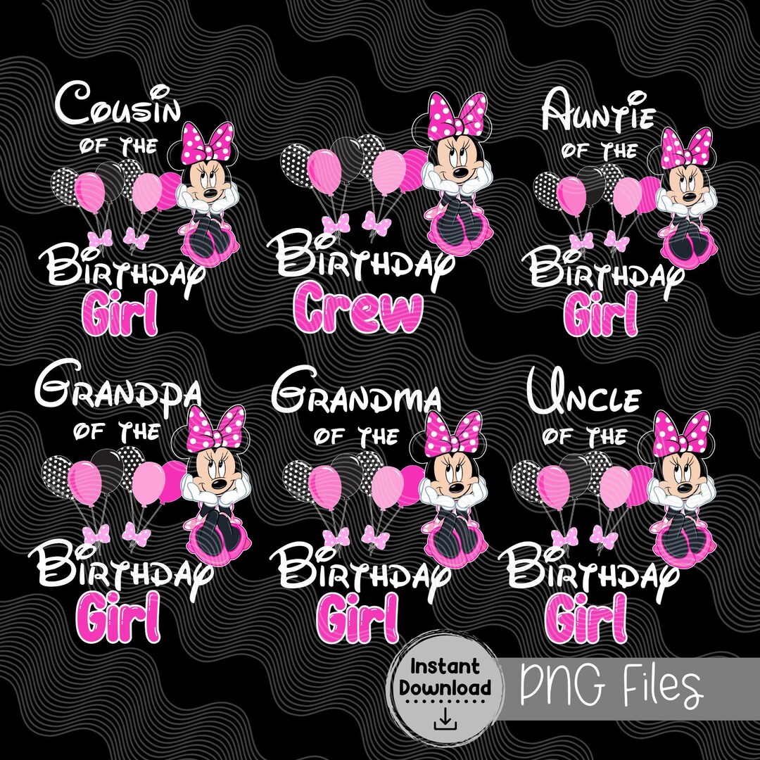 Matching Family PNG Minnie Theme, Family Birthday Mommy of the Birthday ...