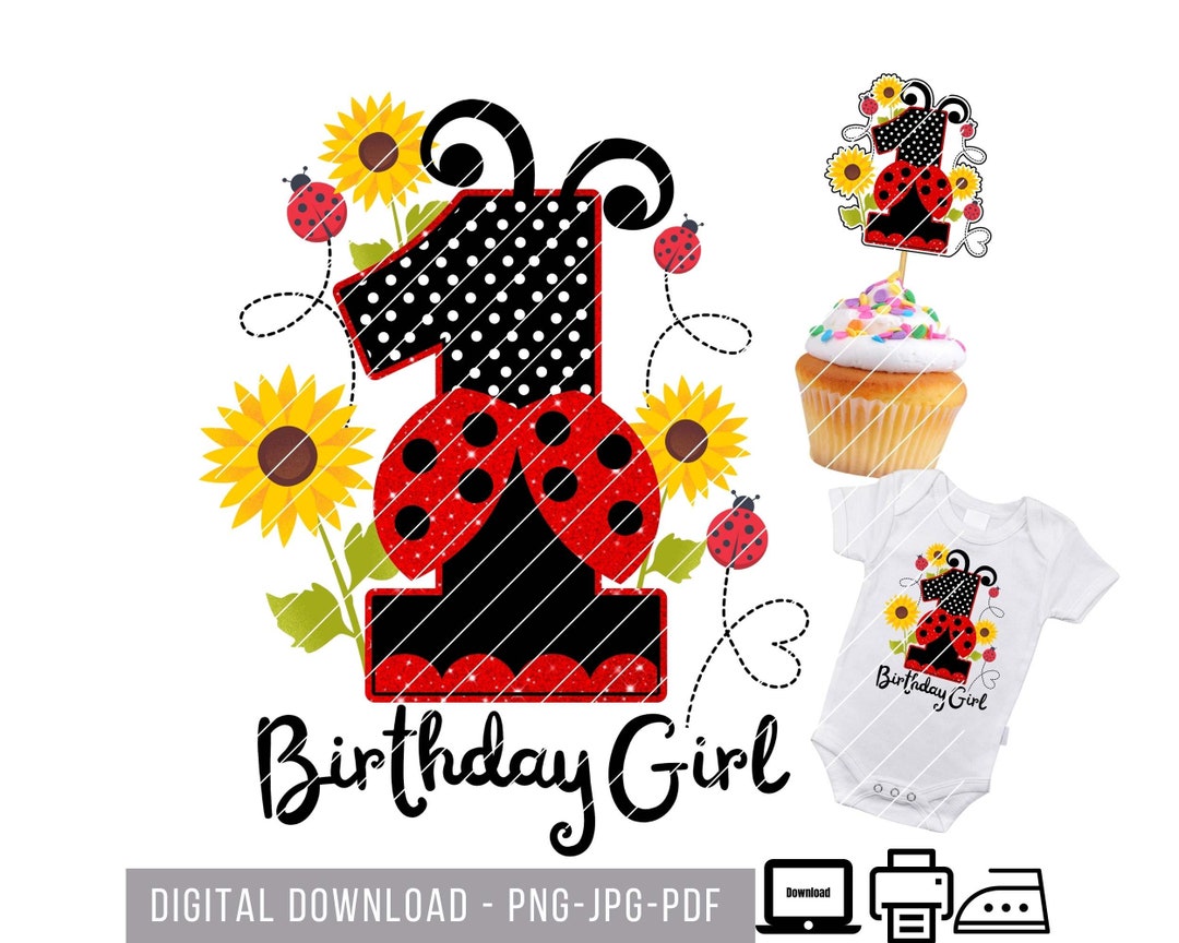 1st Birthday Lady Bug Iron On, Fall Harvest 1st Birthday, DIY 1st ...